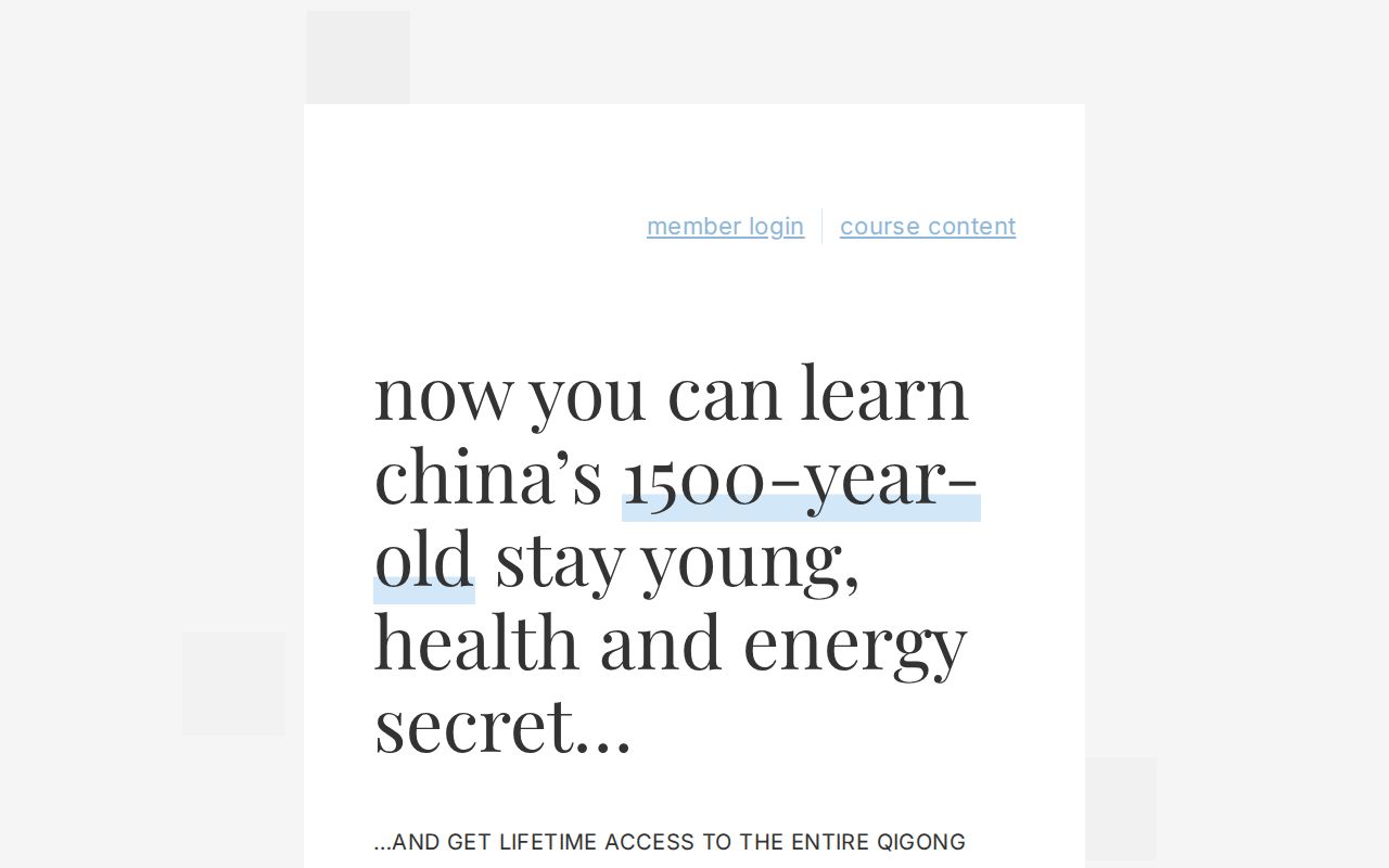 Online Qigong Course: The Qigong Secrets Home Study Course by Marcus Santer